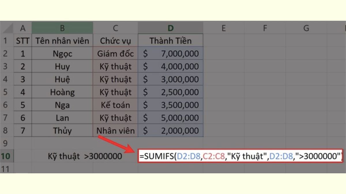 Hướng dẫn 6 cách tính tổng hàng dọc trong Excel nhanh chóng
